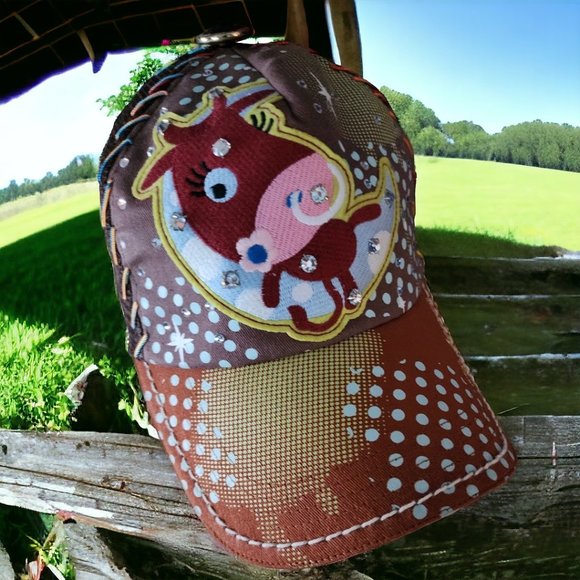 Four 41 | Accessories | Y2k Four Forty One Vintage Rhinestone Bling Cow ...